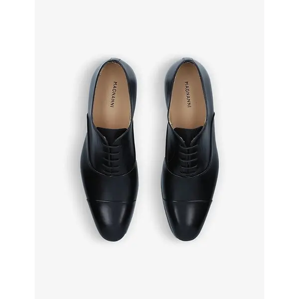Magnanni Lace-up Leather Oxford Shoes - Black