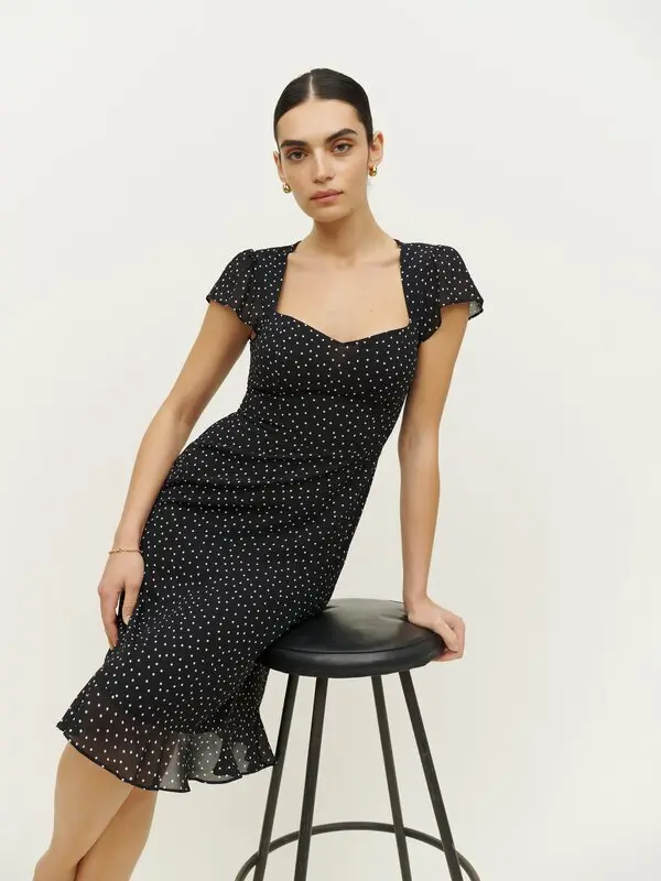 waisted dress midi Women's Phenomenal Fashion Drop Waist Floral Midi Dress in Apricot