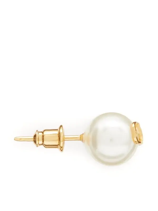 Valentino Garavani Vlogo Signature Pearl Stud Earrings - Neutrals