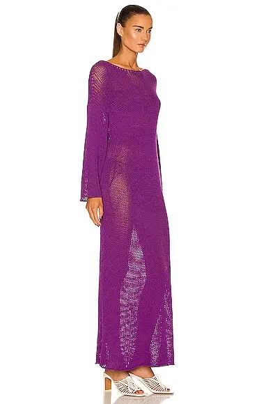 khaite purple dress Khaite - Alessia Grape Knit Dress
