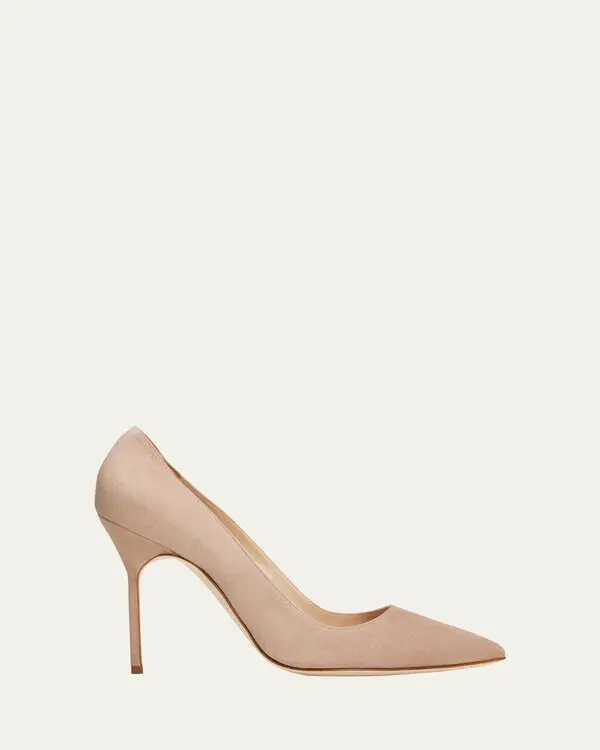 Manolo Blahnik Bb 105mm Suede Stiletto Pumps