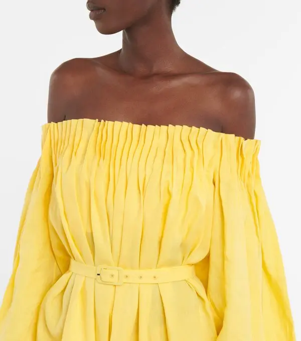 Gabriela Hearst Martha Off-shoulder Maxi Dress