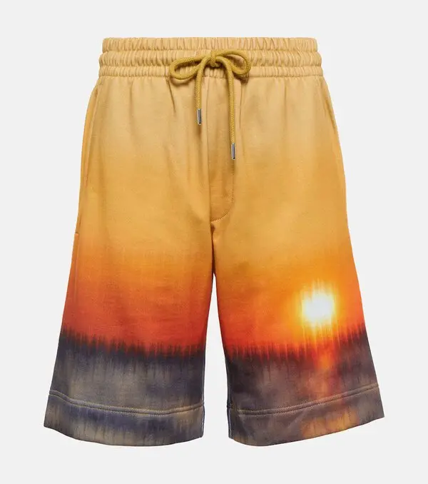 Dries Van Noten Printed Cotton Jersey Shorts - Multicoloured