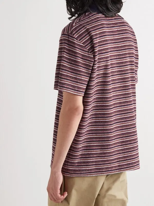 Howlin' Wild Thing Striped Cotton-blend Terry Polo Shirt
