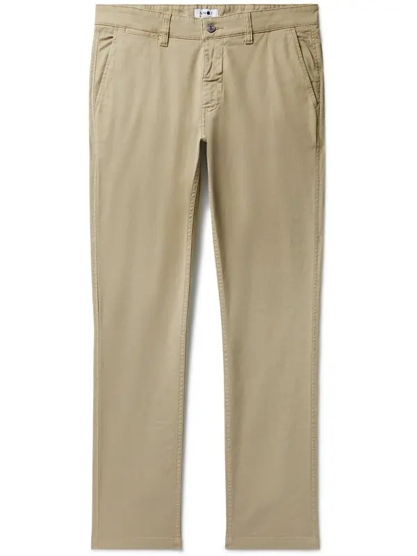 Nn07 Marco Slim-fit Cotton-blend Twill Chinos 36w 34l