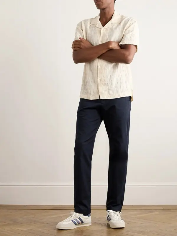 Nn07 Theo Tapered Stretch Organic Cotton-twill Chinos - Blue