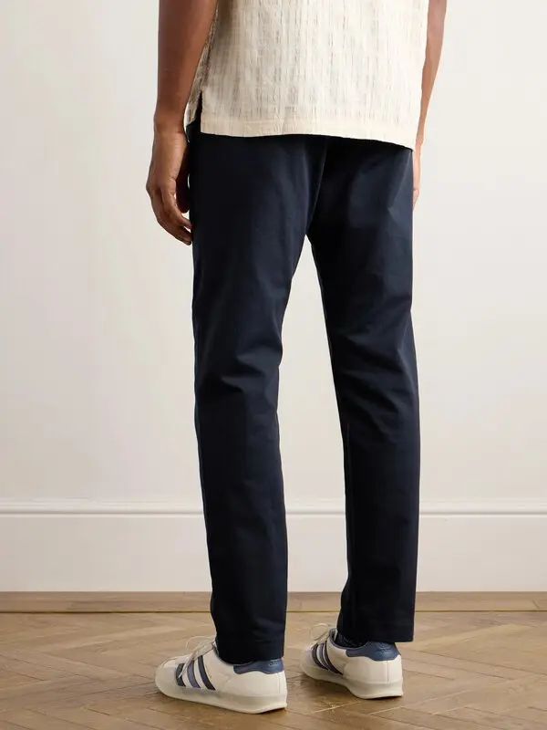 Nn07 Theo Tapered Stretch Organic Cotton-twill Chinos - Blue
