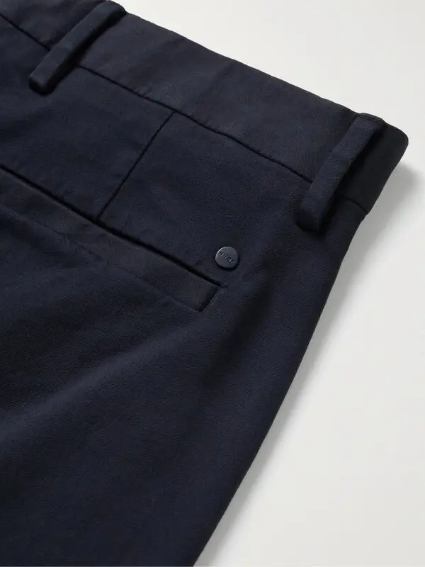 Nn07 Theo Tapered Stretch Organic Cotton-twill Chinos - Blue