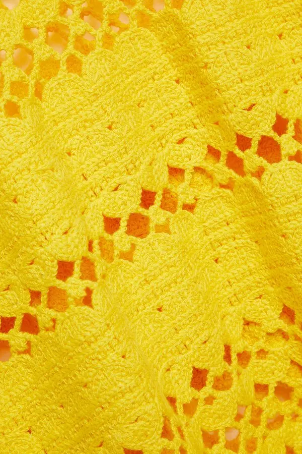 Maje Crochet Knit Cotton Sweater