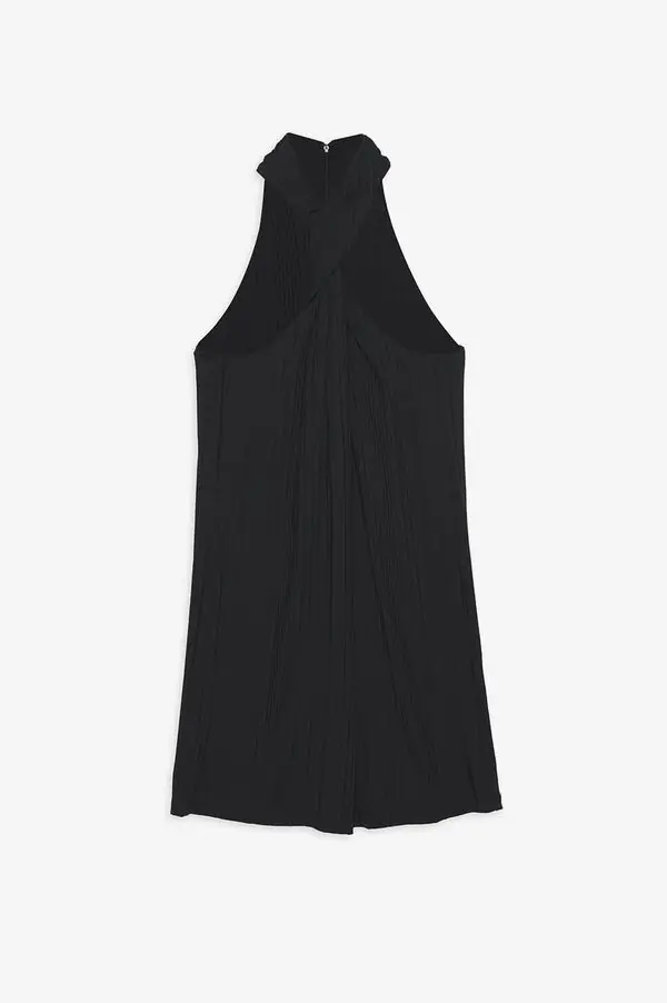 ANINE BING Ribbed Knit Halterneck Mini Dress