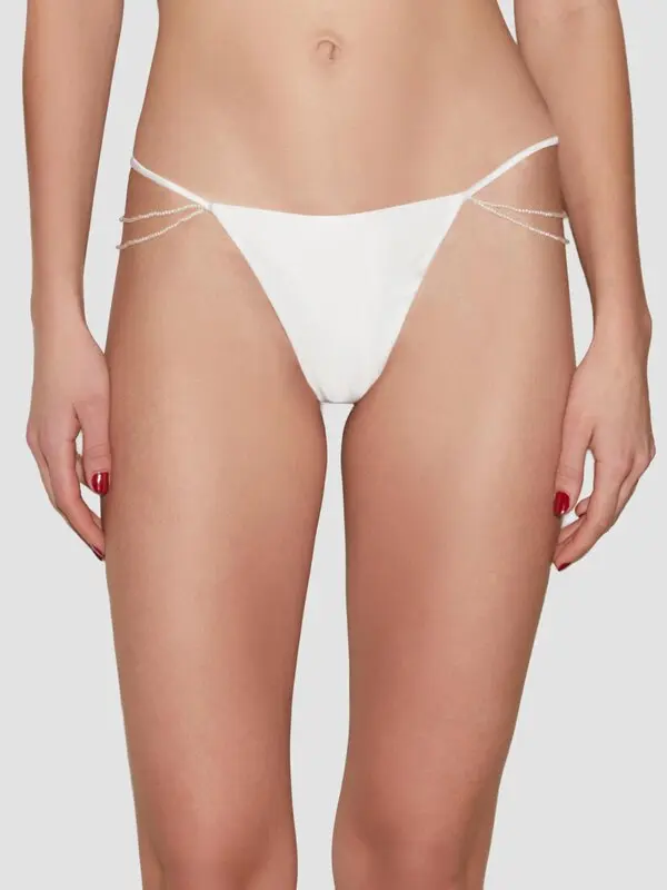 FLEUR DU MAL Pearl Luxe Silk V-string