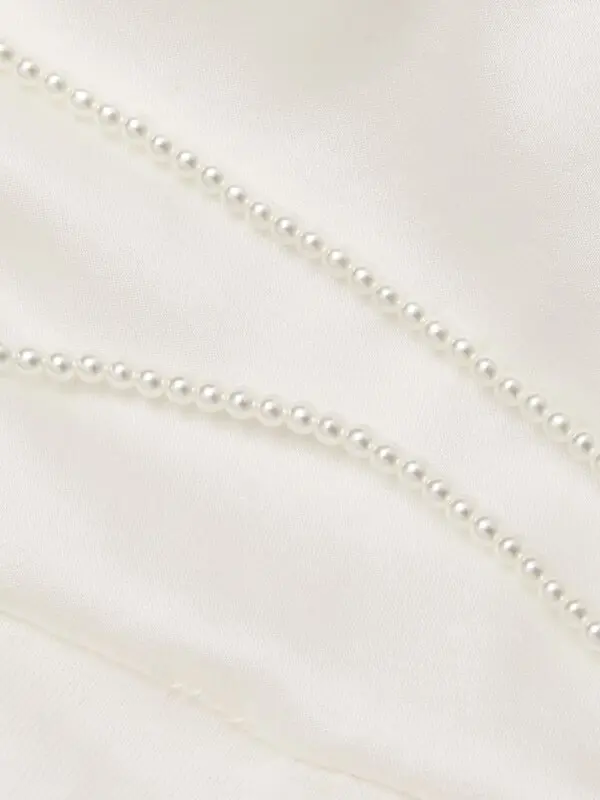 FLEUR DU MAL Pearl Luxe Silk V-string