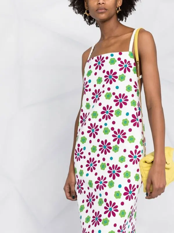 Saint Laurent Floral-print Knee-length Dress