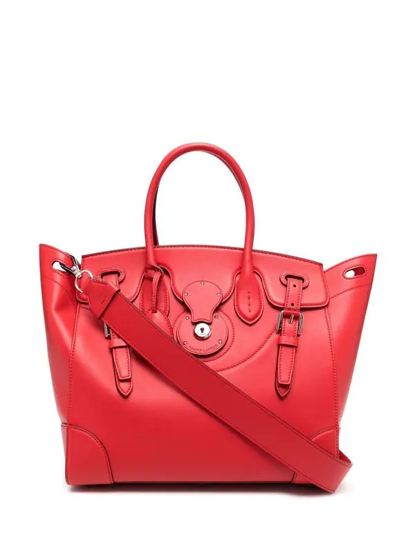Ralph Lauren Buckle-fastening Panelled Tote - Red