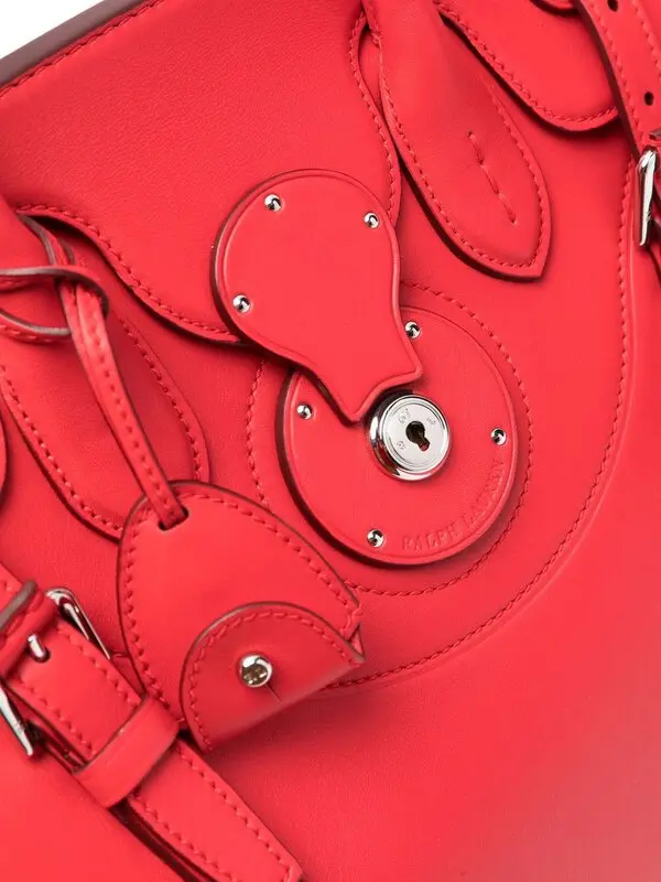 Ralph Lauren Buckle-fastening Panelled Tote - Red