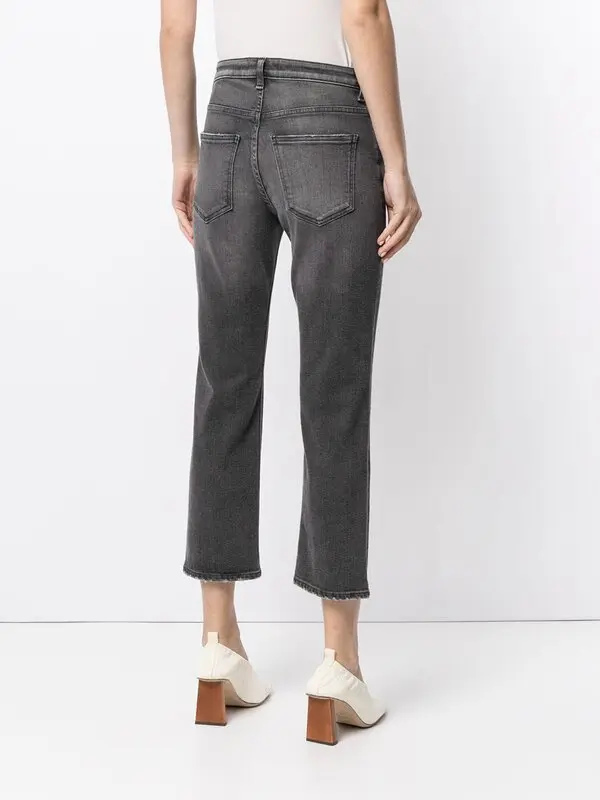 TU ES MON TRESOR Rose Quartz Cropped Jeans - Black