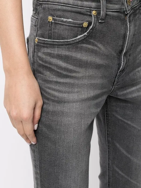 TU ES MON TRESOR Rose Quartz Cropped Jeans - Black