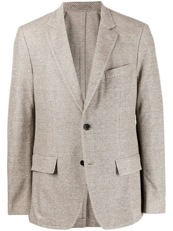 FERRAGAMO Single-breasted Blazer Jacket - Brown