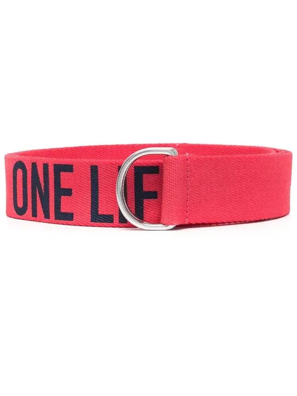 Dsquared2 Slogan Print Belt - Red