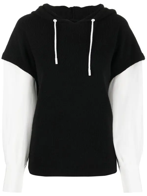 Max & Moi Two-tone Hoodie - Black