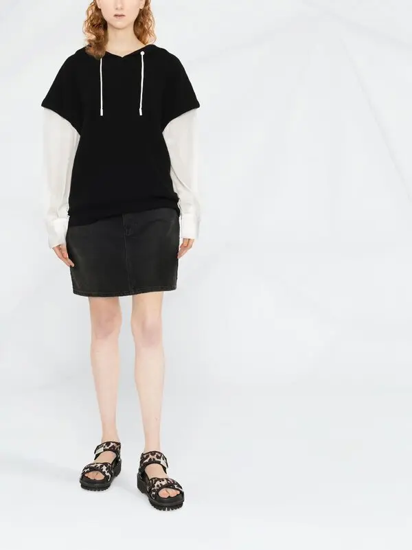 Max & Moi Two-tone Hoodie - Black