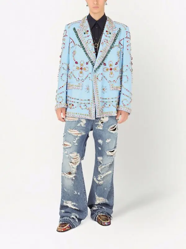 Dolce & Gabbana Embellished Double-breasted Blazer
