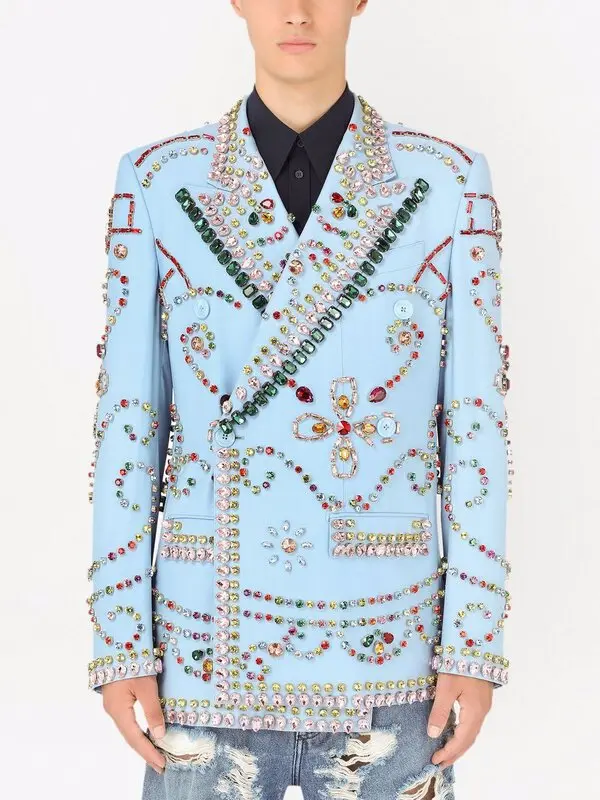 Dolce & Gabbana Embellished Double-breasted Blazer