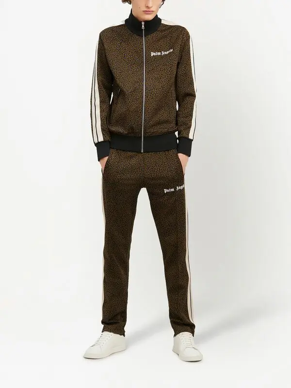 Palm Angels Leopard-print Track Jacket - Black