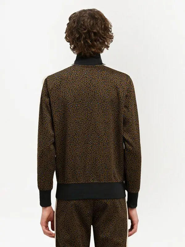 Palm Angels Leopard-print Track Jacket - Black