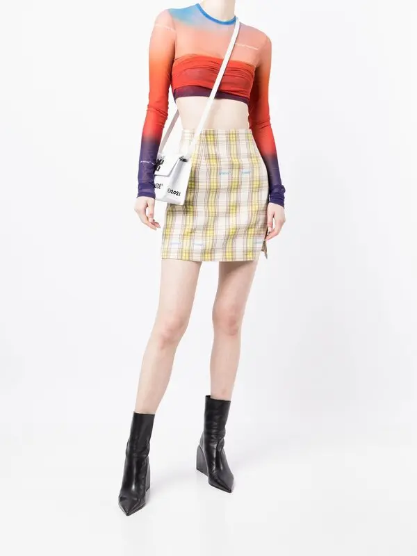 Off-White Check-print Mini Skirt