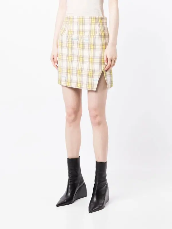 Off-White Check-print Mini Skirt