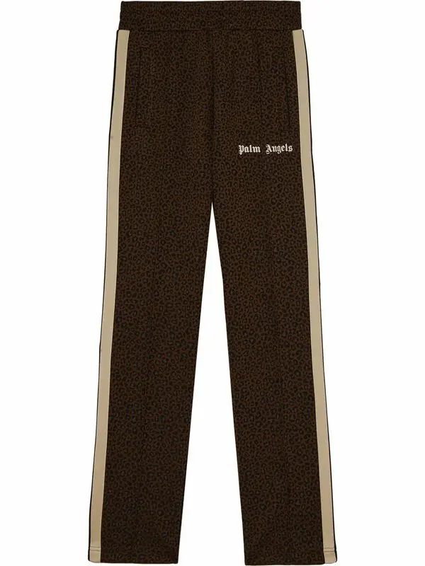 Palm Angels Leopard-jacquard Track Pants
