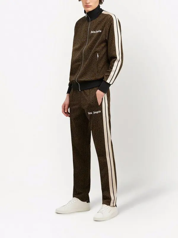 Palm Angels Leopard-jacquard Track Pants