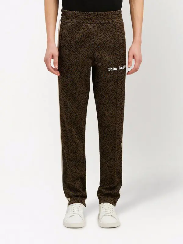 Palm Angels Leopard-jacquard Track Pants