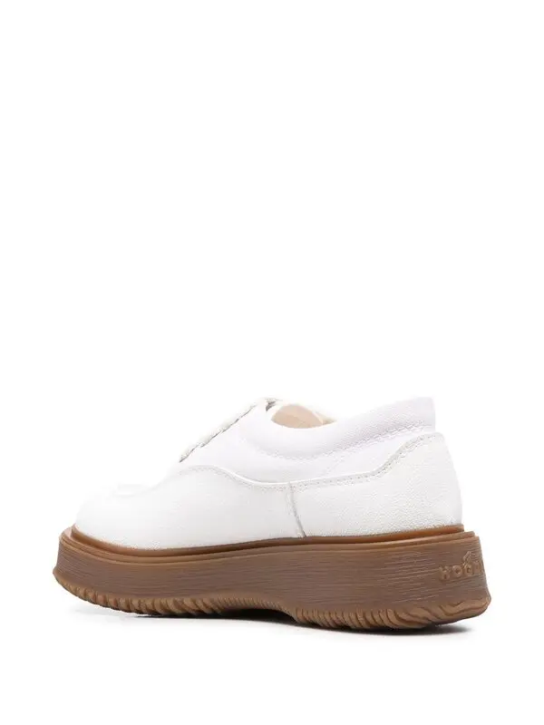 Hogan Brogues With Chunky Rubber Sole - White