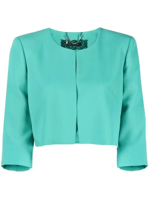 Patrizia Pepe Cropped Three-quarter Sleeve Jacket