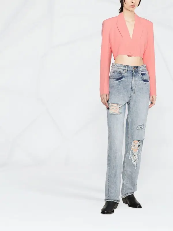 Patrizia Pepe Peak-lapel Cropped Blazer