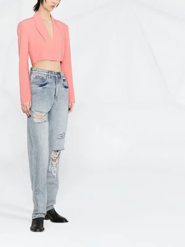 Patrizia Pepe Peak-lapel Cropped Blazer