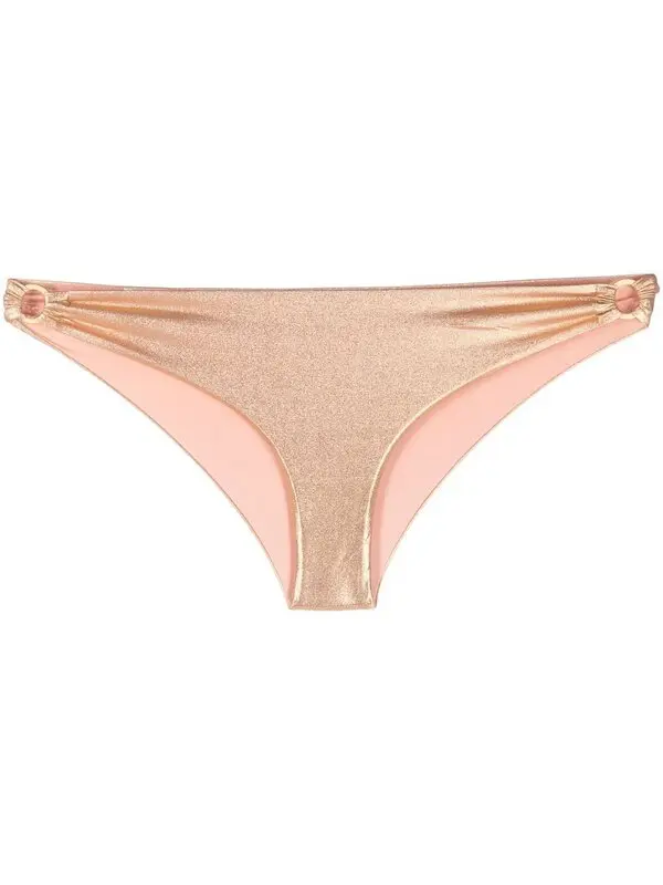 Patrizia Pepe Glitter Hoop Bikini Bottom - Gold