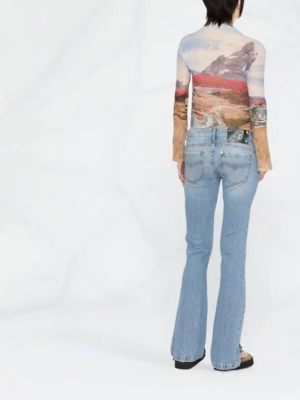 Blumarine Flared Low-rise Jeans