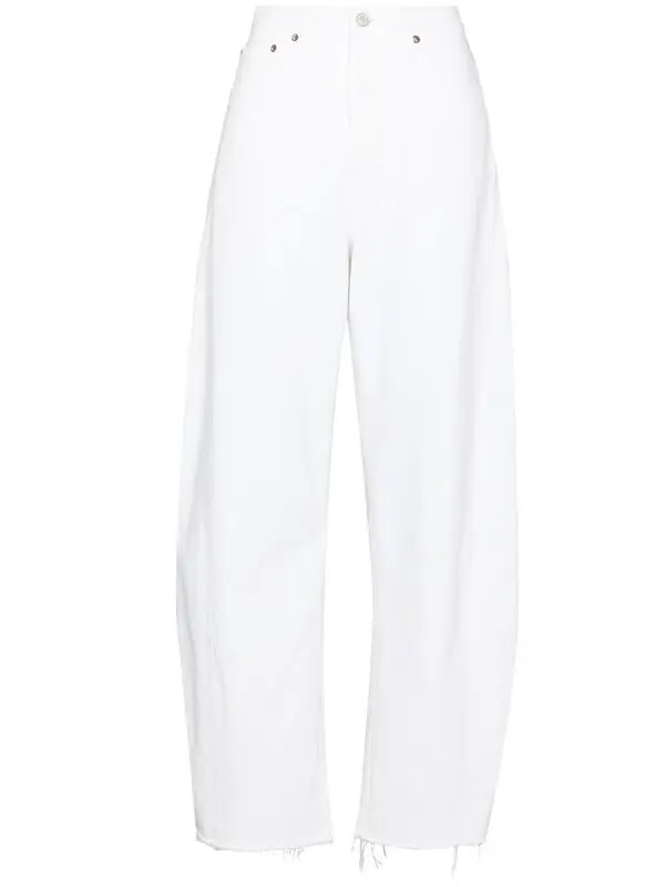AGOLDE High-waist Wide-leg Jeans - White