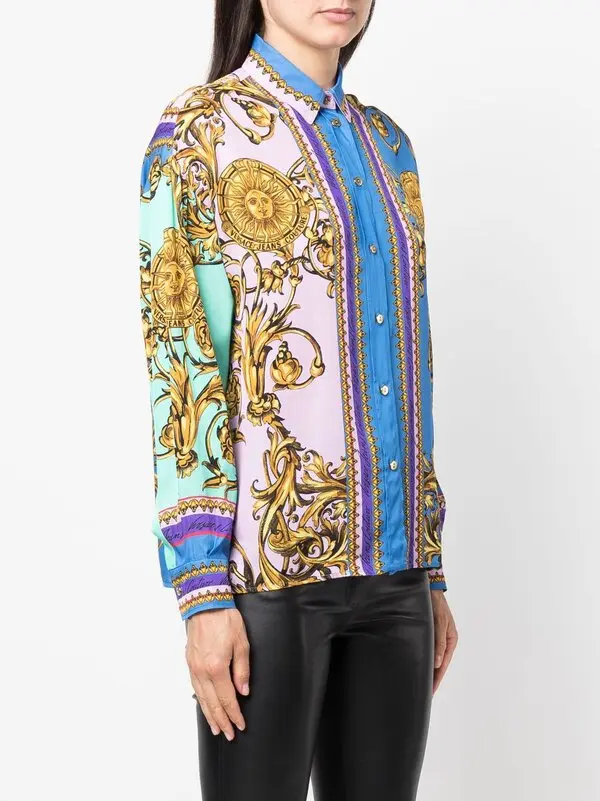 Versace Baroque Print Long Sleeve Shirt