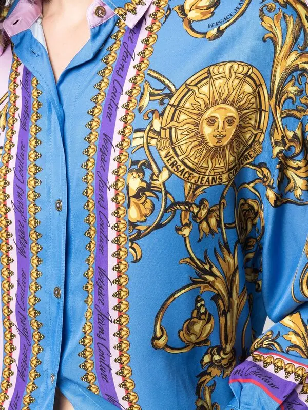 Versace Baroque Print Long Sleeve Shirt