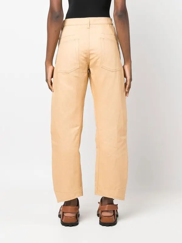 JIL SANDER High-waisted Tapered Jeans - Neutrals