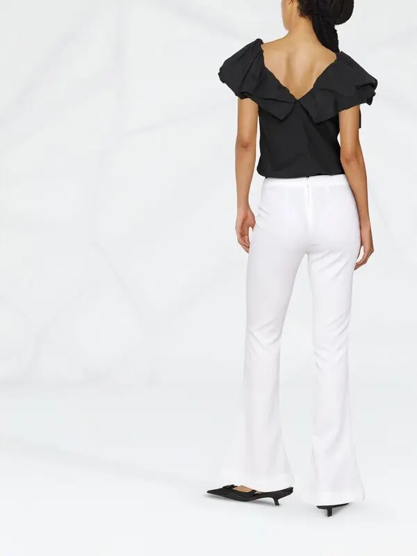 Balmain Flared Tailored Trousers - White