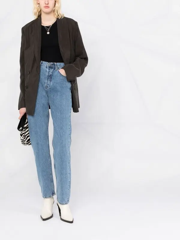 ANINE BING High-waisted Straight-leg Jeans