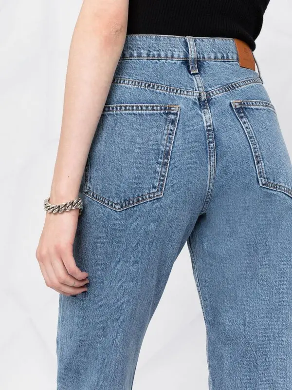 ANINE BING High-waisted Straight-leg Jeans
