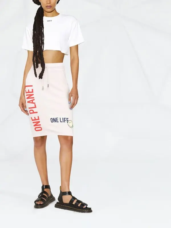 Dsquared2 Smiley Slogan Print Skirt