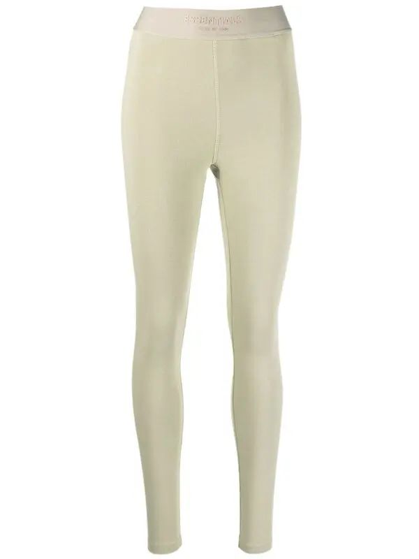 Fear Of God Logo-waistband Leggings - Green