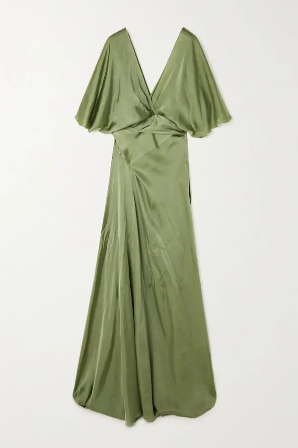 green emerald velvet dress f by Faina Khaki Green Asymmetric Dress – HAY-HAY
